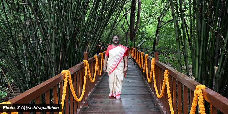 President Murmu opens Rashtrapati Niketan and Rashtrapati Tapovan in ...