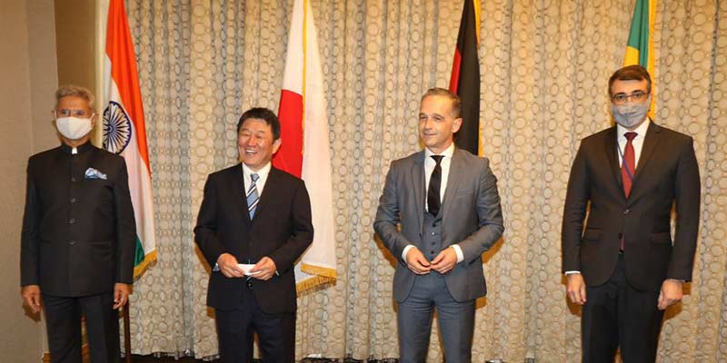 What is the purpose of G4? | ministry of external affairs | Jaishankar ...