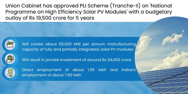 Cabinet approves second tranche of PLI scheme for solar PV modules ...