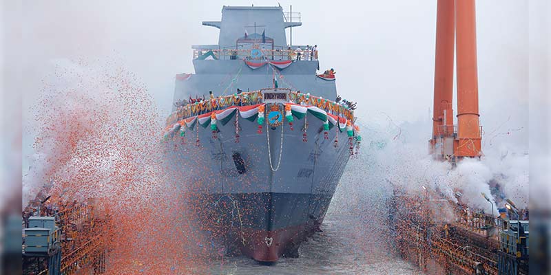 Launch of advanced stealth frigate Vindhyagiri | Project 17A | UPSC