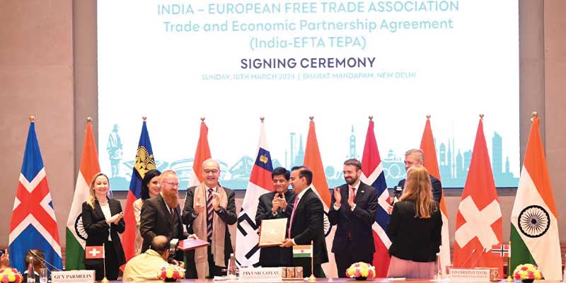 India, EFTA ink Free Trade Agreement | Manorama Yearbook