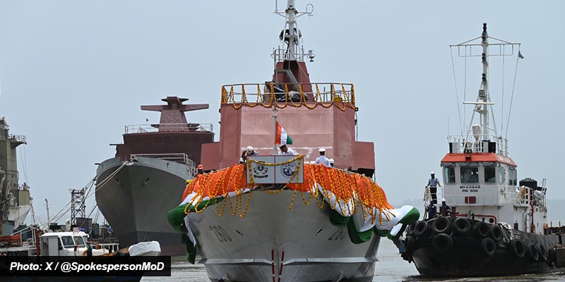 GSL launches fifth Fast Patrol Vessel (FPV) ‘Achal’ in Goa | Manorama ...